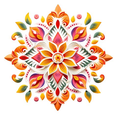 디왈리 축제를 위한 아름다운 꽃 디자인랑골리 인도 배너 인도 전통 문화 축제 Png 일러스트 및 이미지 에 대한 무료 다운로드 Pngtree