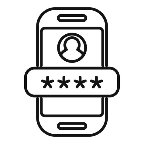 Premium Vector Smartphone Showing User Profile With Password
