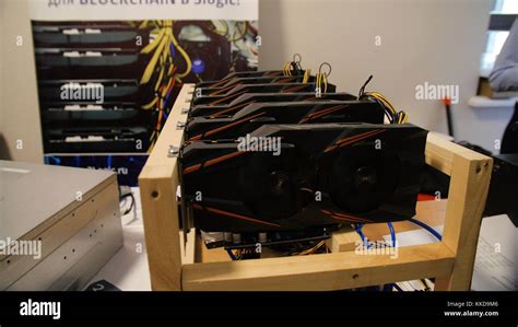 Home Mining Farm For Bitcoin And Cryptocurrency Money Gpu Video Graphics Card Mining Home