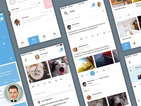 Social App Ios Ui Kit And Components Sketch Freebie Download Free