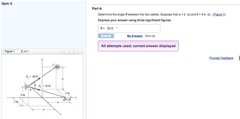 Solved Determine The Angle Theta Between The Two Cables Chegg