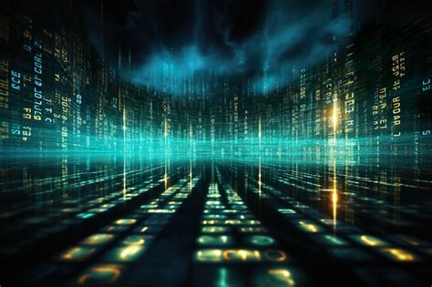 Premium Photo A Rendering Of A Technology Data Binary Code Network Background