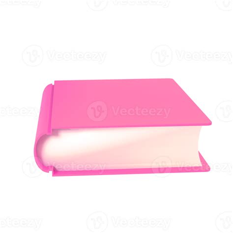 3d Red Cute Empty Notepad Book Stationery For School Isolated