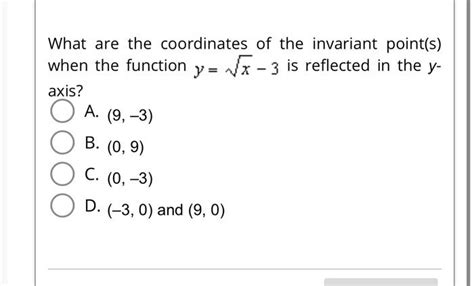 Solved What Are The Coordinates Of The Invariant Points