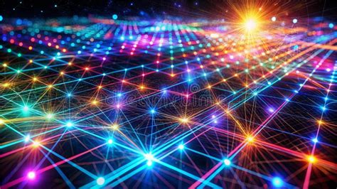 Illuminated Network A Vibrant Abstract Representation Of Interconnected