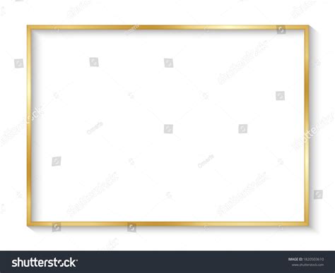 Golden Frame Glass Rectangle Border Gold Stock Illustration Shutterstock