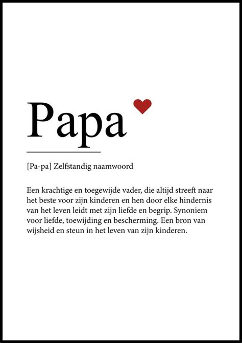 Vaderdag Cadeau Poster Vaderdag Papa Cadeau Cadeau Voor Hem Papa Cadeau Papa