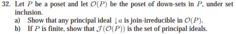 solved 32 let p be a poset and let o p be the poset of