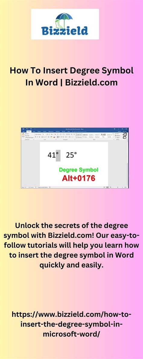 How To Insert Degree Symbol In Word Shortcut