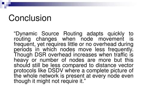 PPT Dynamic Source Routing DSR PowerPoint Presentation Free