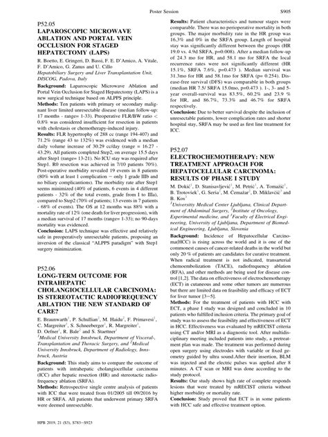 Pdf Long Term Outcome For Intrahepatic Cholangiocellular Carcinoma Is Stereotactic