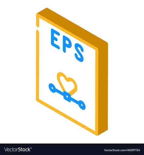 Eps File Format Document Isometric Icon Royalty Free Vector