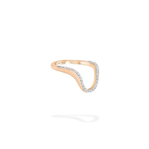 Aura Ring Half Pavé Rose Gold And Diamonds Tje