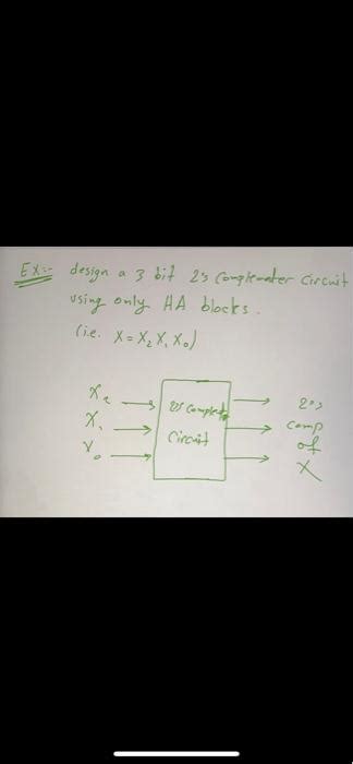 Solved Ex Design A 3 Bit 25 Complementer Circuit Using Only