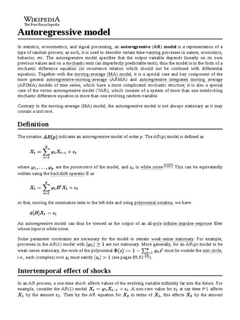 Autoregressive Model Pdf