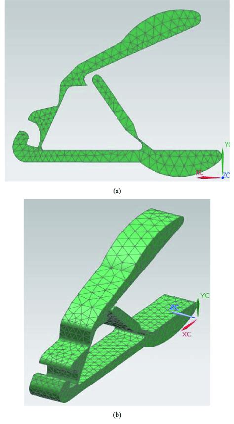 Mesh Setup For The Cad Model A Front View B Isometric View Download Scientific Diagram