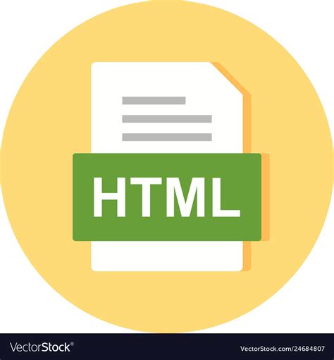 Html File Document Icon Royalty Free Vector Image