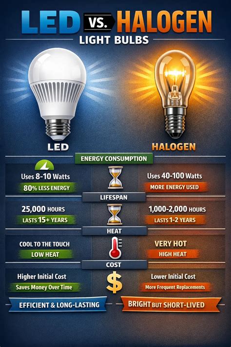 Led Vs Halogen Light Bulbs Key Differences Faraday Lighting
