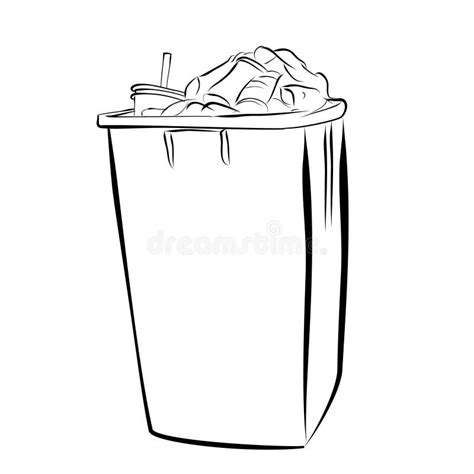 Hand Draw Sketch Trash Trash Bin Stock Illustrations Hand Draw Sketch Trash Trash Bin