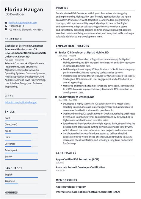 Snapchat IOS Developer Resume Examples ResumeCat Snapchat IOS Developer Resume Examples ResumeCat