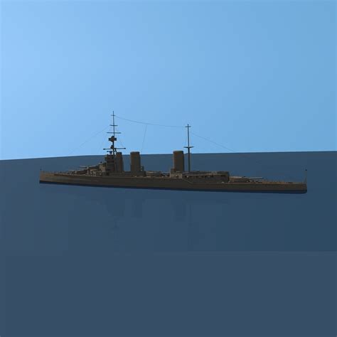 Hms Lion Battle Cruiser Free 3d Model On