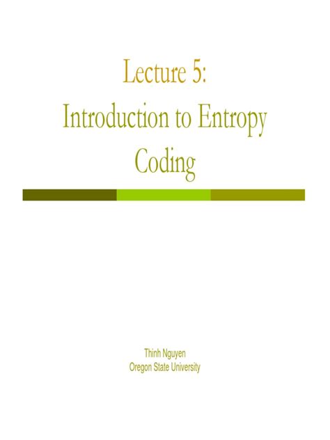 Entropy Coding Pdf Code Letter Case