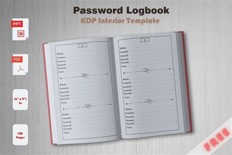Password Log Book Graphic By Rozilya Designer Creative Fabrica
