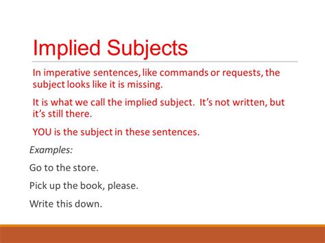 What Is An Implied Subject Example