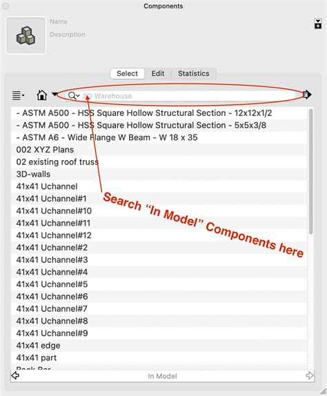 Searchable Components Browser Feature Requests Sketchup Community