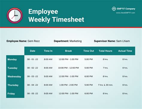 Weekly Time Sheet