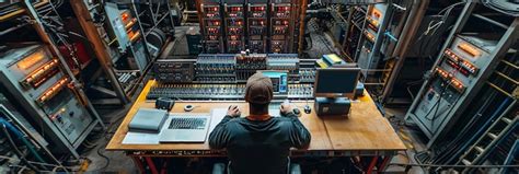 premium photo a laptopwielding engineer the controller is a