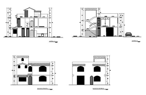 Luxuries Villa Elevation Section Plan And Auto Cad Details Dwg File Artofit