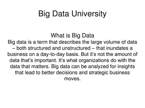 Ppt Big Data University Online Courses Powerpoint Presentation Free Download Id 7507508