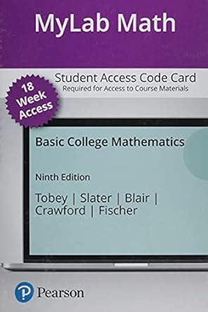Buy Mylab Math With Pearson Etext Week Access Card For Basic College Mathematics Book