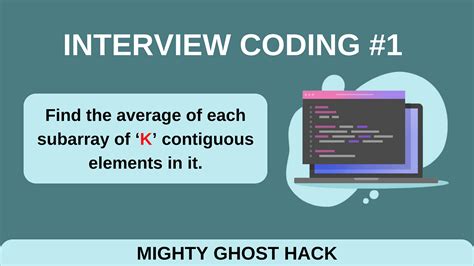 Coding Interview 1 — Find The Average Of Each Subarray Of ‘k Contiguous Elements By Mighty