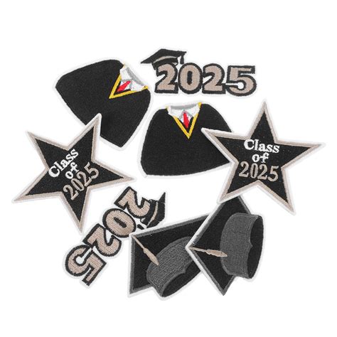 Hemoton 8pcs Graduation Iron On Clothing Patches Embroidered Congrats