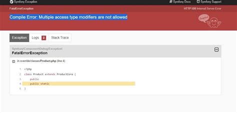 error 500 compile error multiple access type modifiers are not
