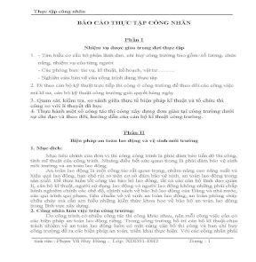 mẫu báo cáo thực tập công nhân