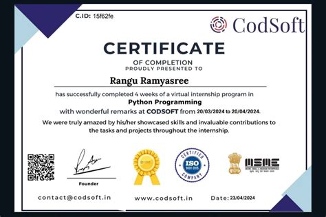 Rangu Ramyasree On Linkedin Internship Codsoft Cip Pythonprogramming