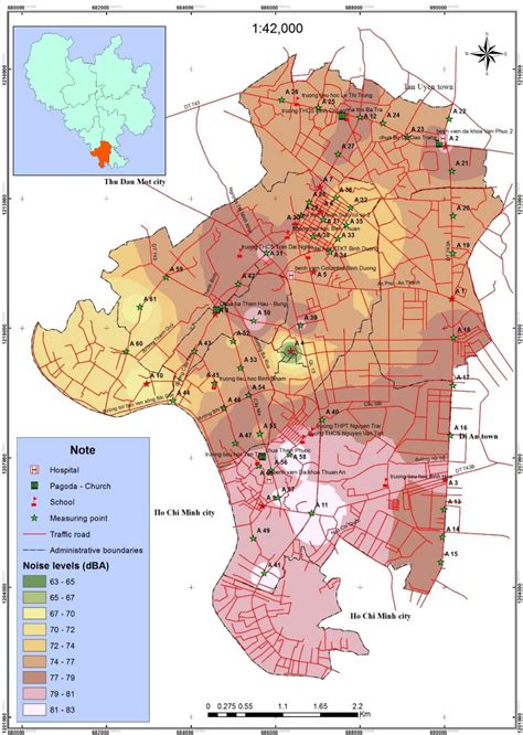 figure 7 from mapping and distribution of noise using idw interpolation