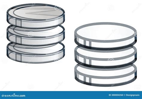 Stacked Disc As Database Icon Stock Illustration Illustration Of Icon