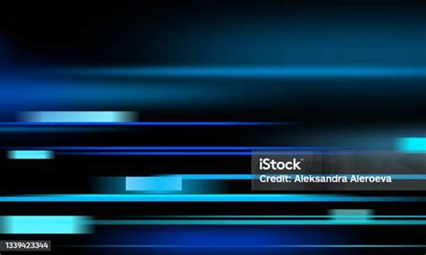어두운 배경에 빛나는 네온 블루 줄무늬 추상적 인 파란색 배경입니다 가상현실에 대한 스톡 벡터 아트 및 기타 이미지 가상현실 개념 곡선 Istock