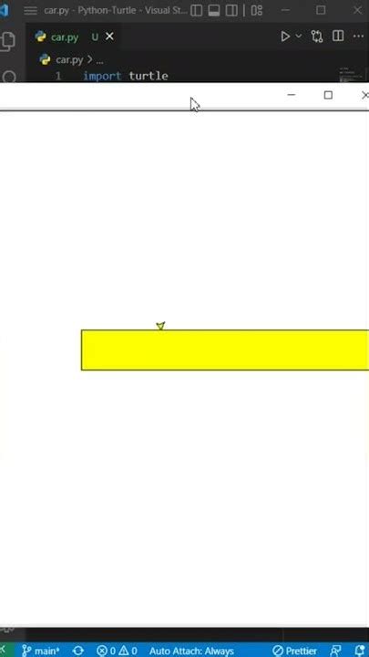 Draw A Car 🚙 In Python Turtle 🐢 Python Programming Project Python Tutorial Shorts Python