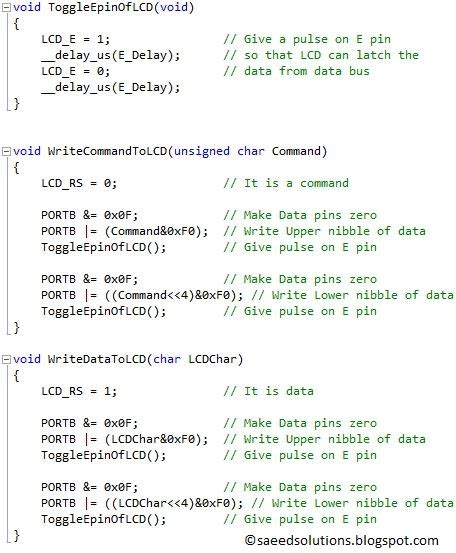 Pic16f877 Lcd Interfacing Code In 4bit Mode And Proteus
