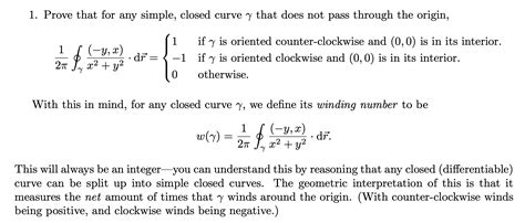 Solved 1 Prove that for any simple closed curve γ that Chegg com