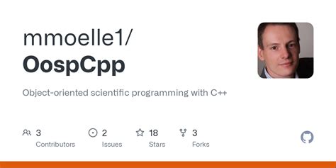 Github Mmoelle1oospcpp Object Oriented Scientific Programming With C