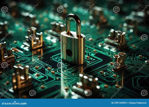 Security Lock Symbol On Computer Board Computer Security Stock Image Image Of System