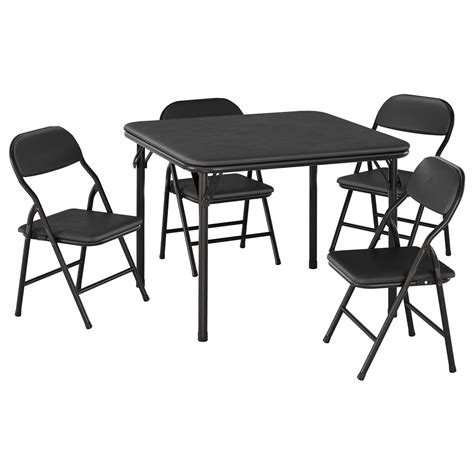 5 Piece Folding Card Table And Chairs Set Portable Event Table And