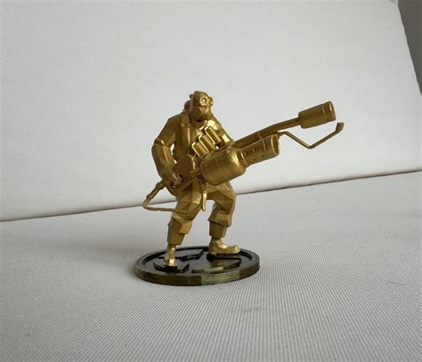 Team Fortress 2 Pyro Figure 3d Resin Printed Printoutbox