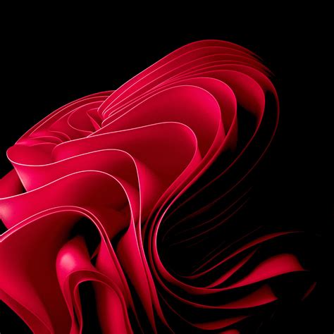 Windows 11 Wallpaper 4K Red Abstract Stock